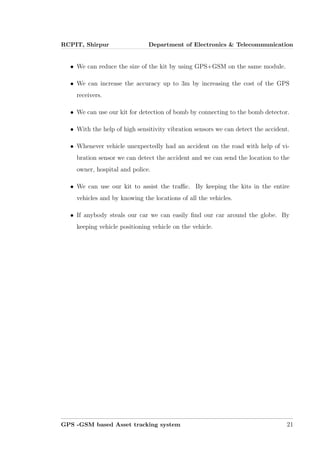 gps gsm based vehicle tracking system seminar | PDF