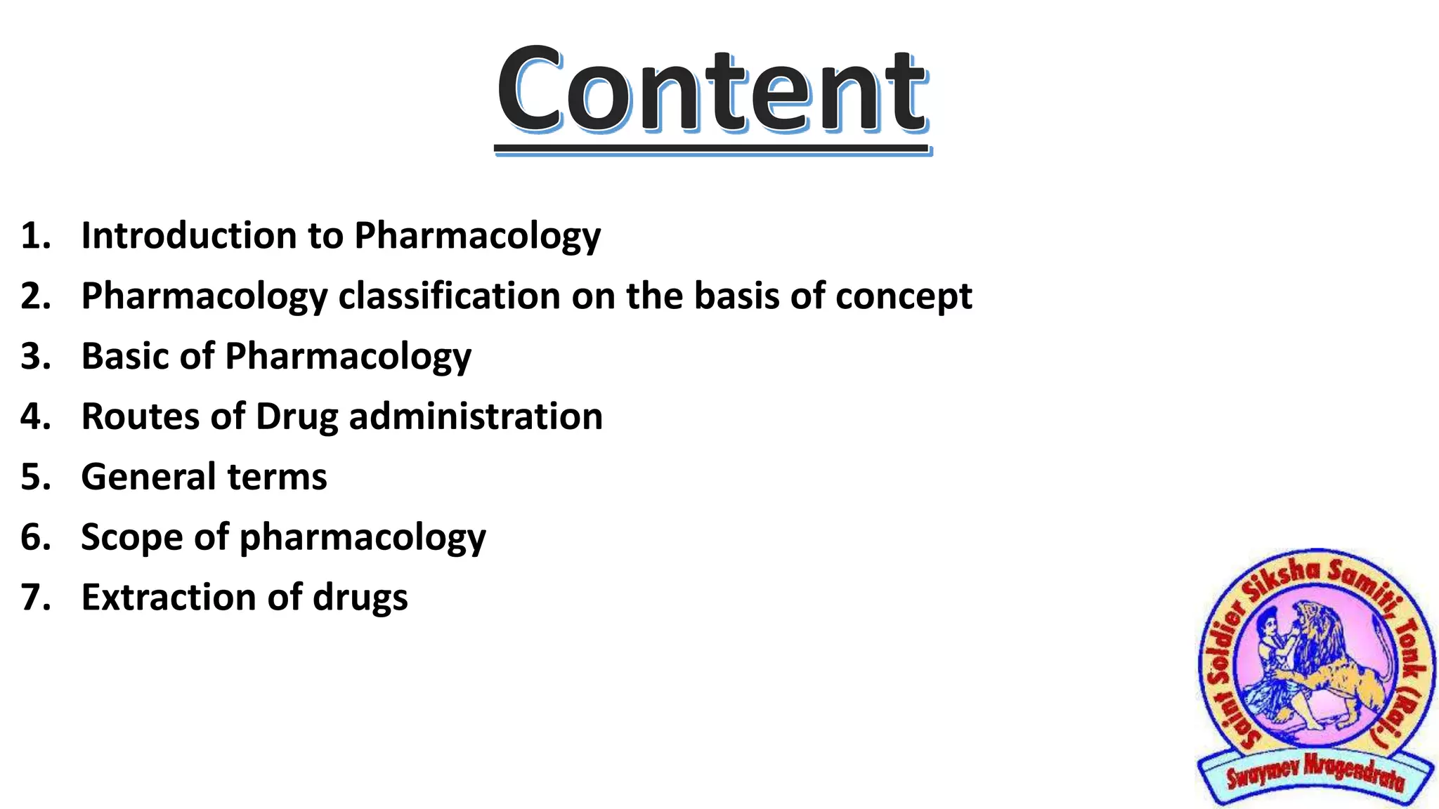 Pharmacology | PPTX