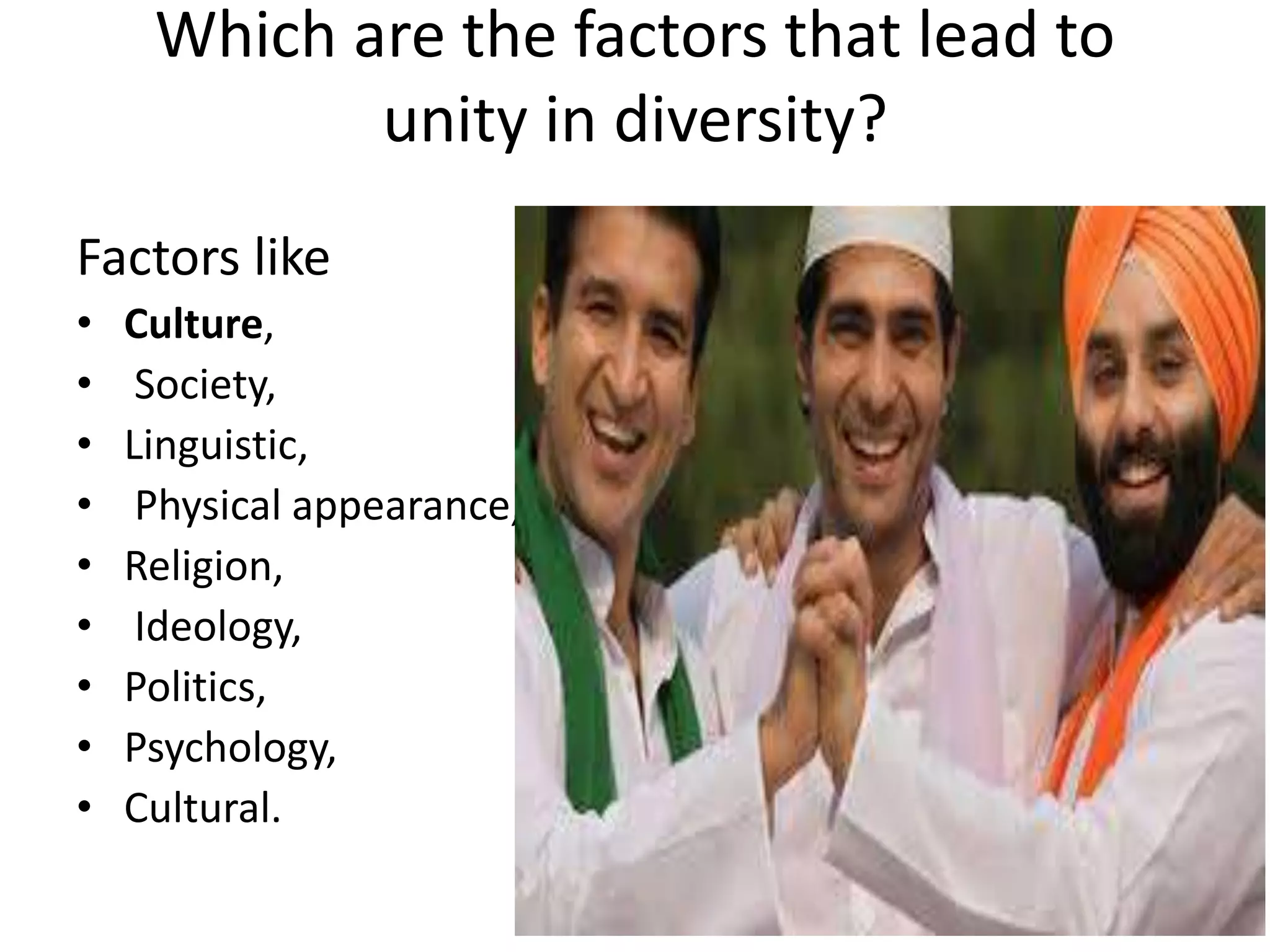 Unity in Diversity | PPTX