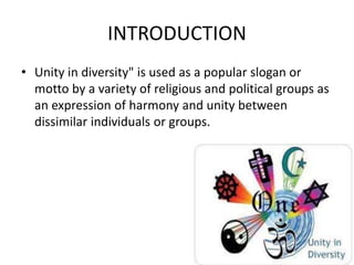 Unity in Diversity | PPTX