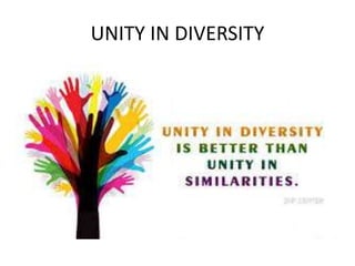 Unity in Diversity | PPTX