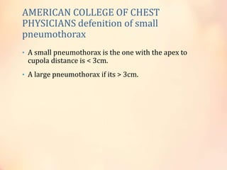 pneumothorax BY DR.P.MADHU HARSHA | PPTX