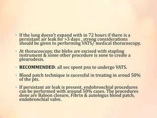 pneumothorax BY DR.P.MADHU HARSHA | PPTX