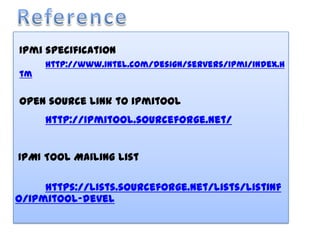 Harsha s ipmi_tool_osi | PPTX