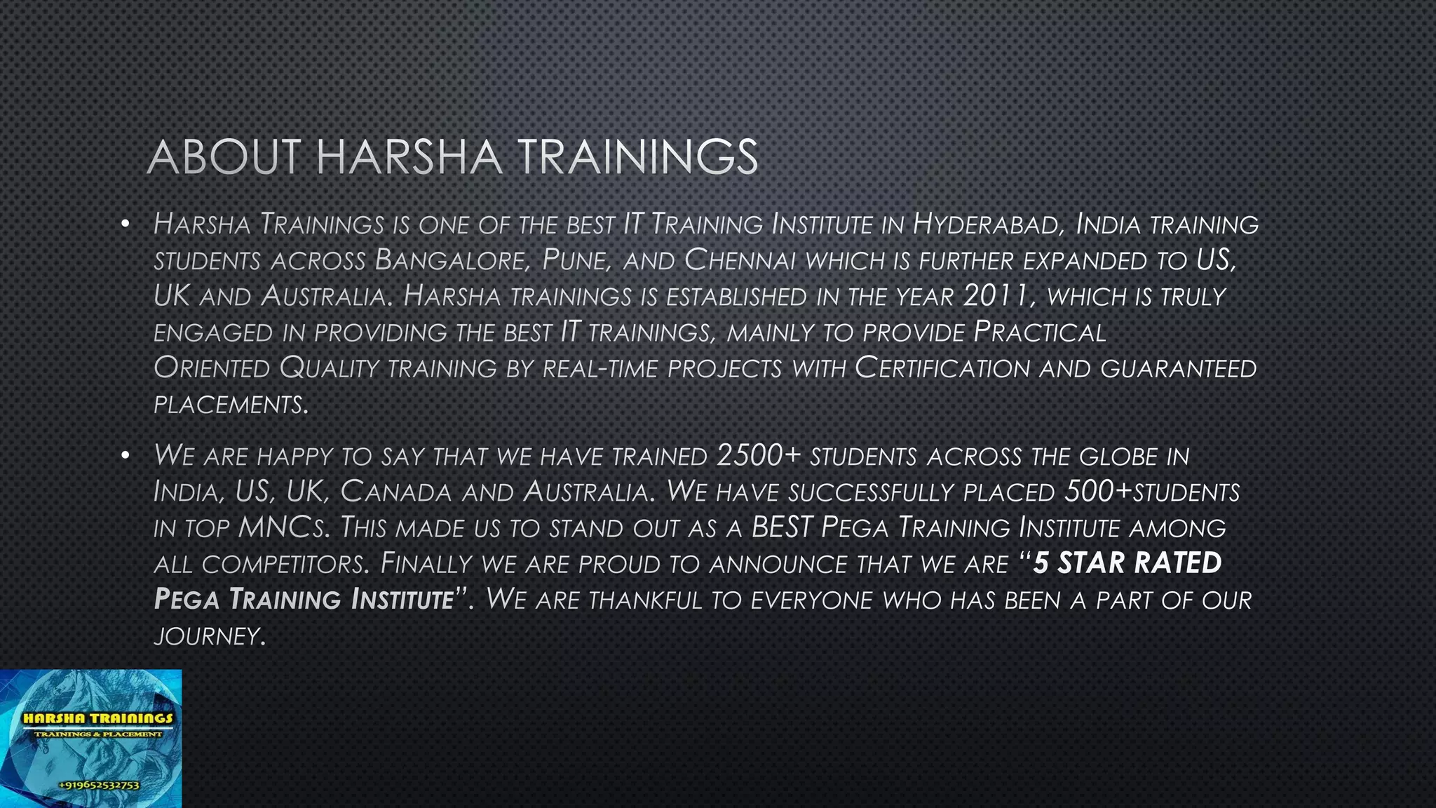 Harsha trainings.pptx | PPT