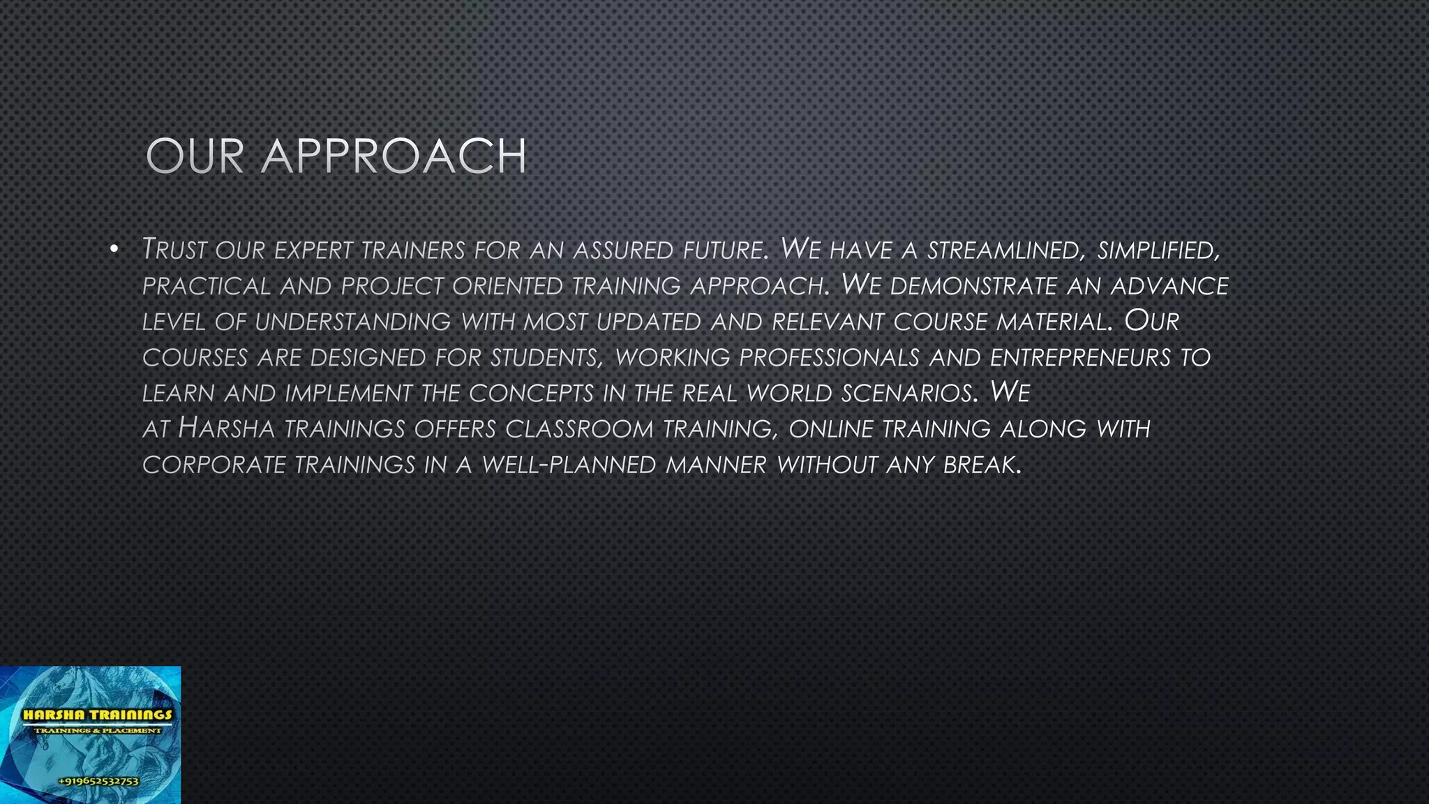 Harsha trainings.pptx | PPT