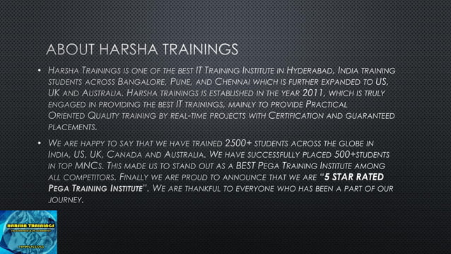 Harsha trainings.pptx | PPT