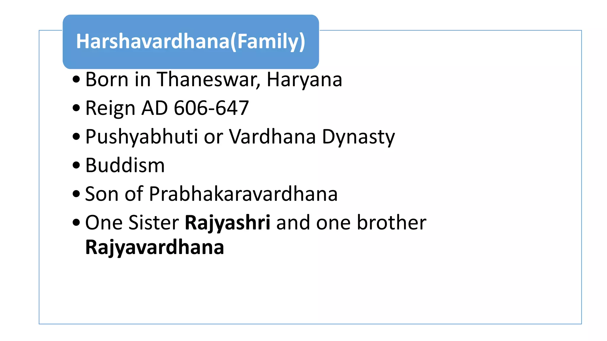 Harshavardhana | PPTX