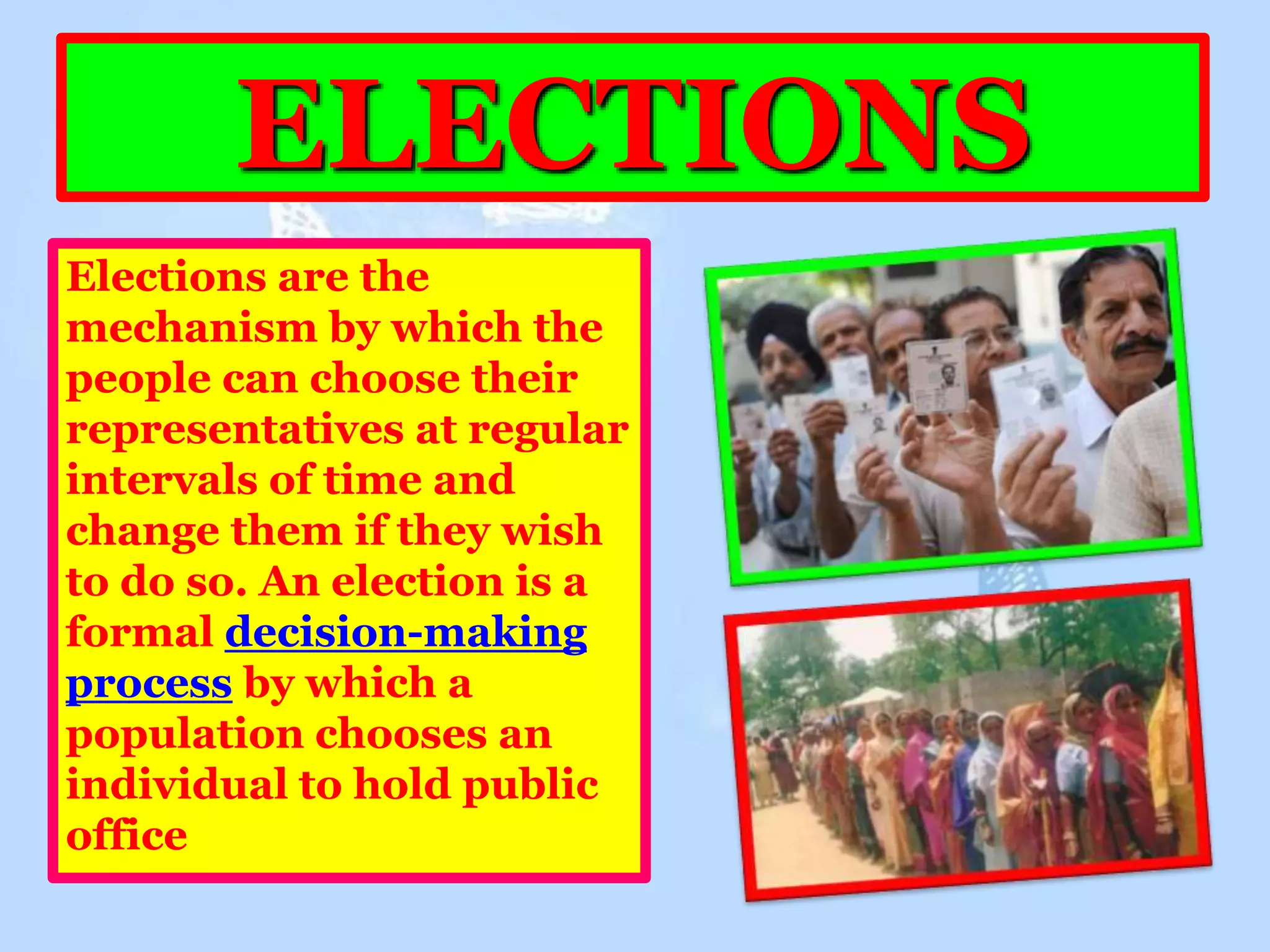 Harsh civics ppt election system | PPTX