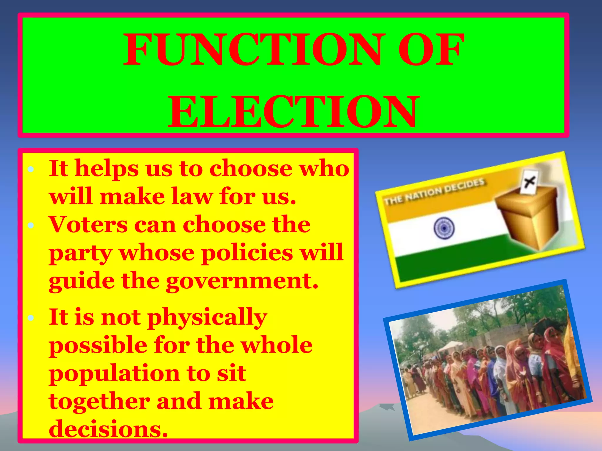 Harsh civics ppt election system | PPTX