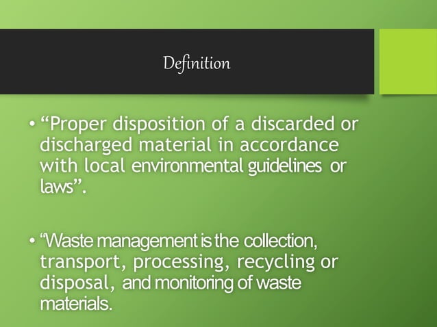 Disposal Of Wastes disposal-of-wastes