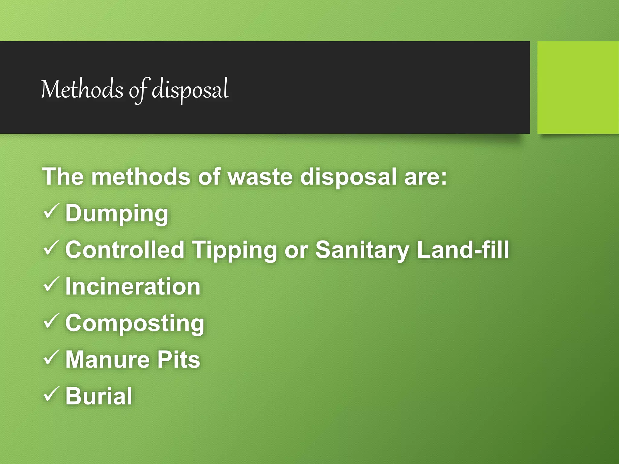 waste disposal, excreta disposal, sewage disposal | PPTX
