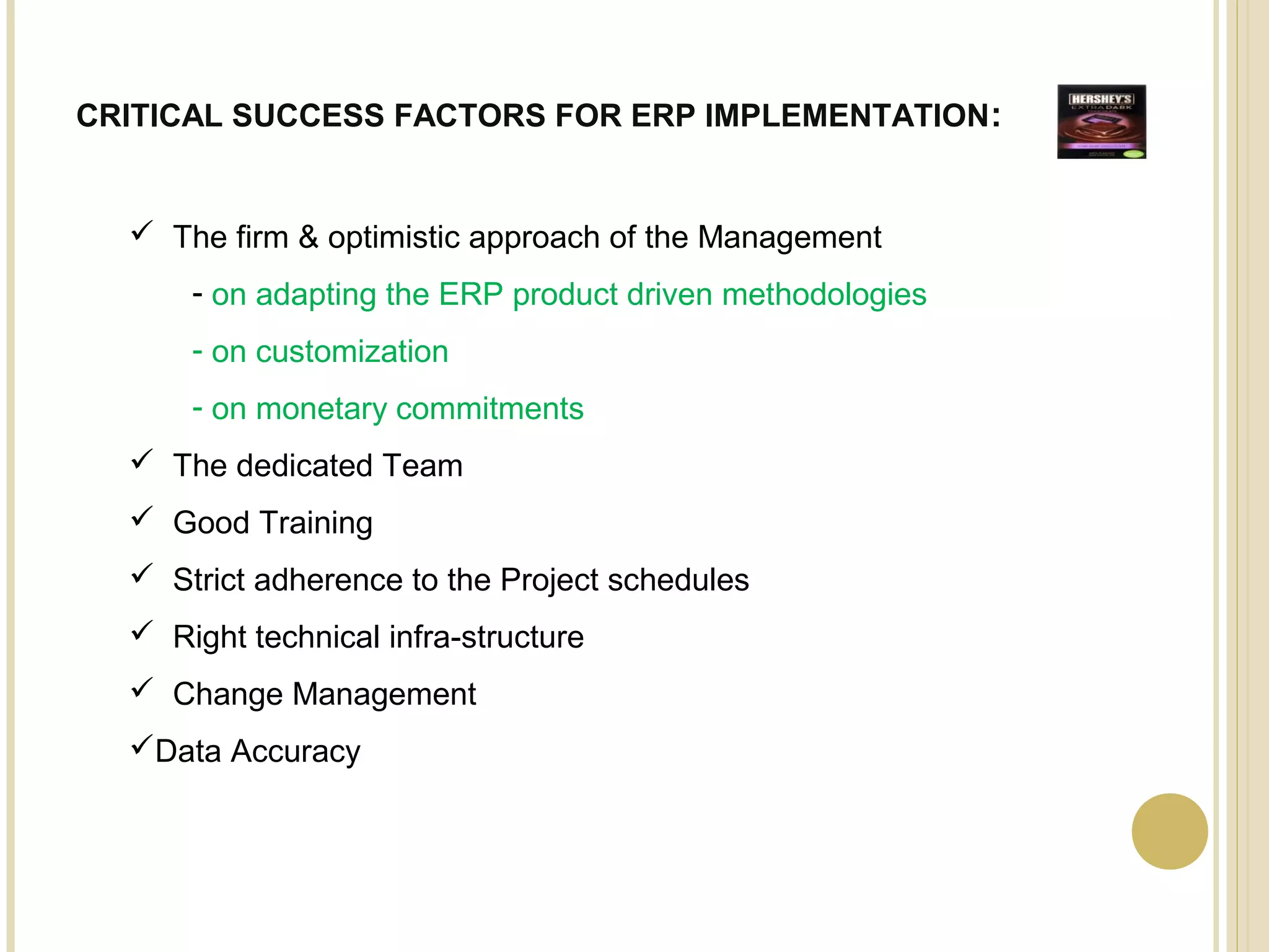 Hershey's case study.: ERP Implementation Failure | PPT