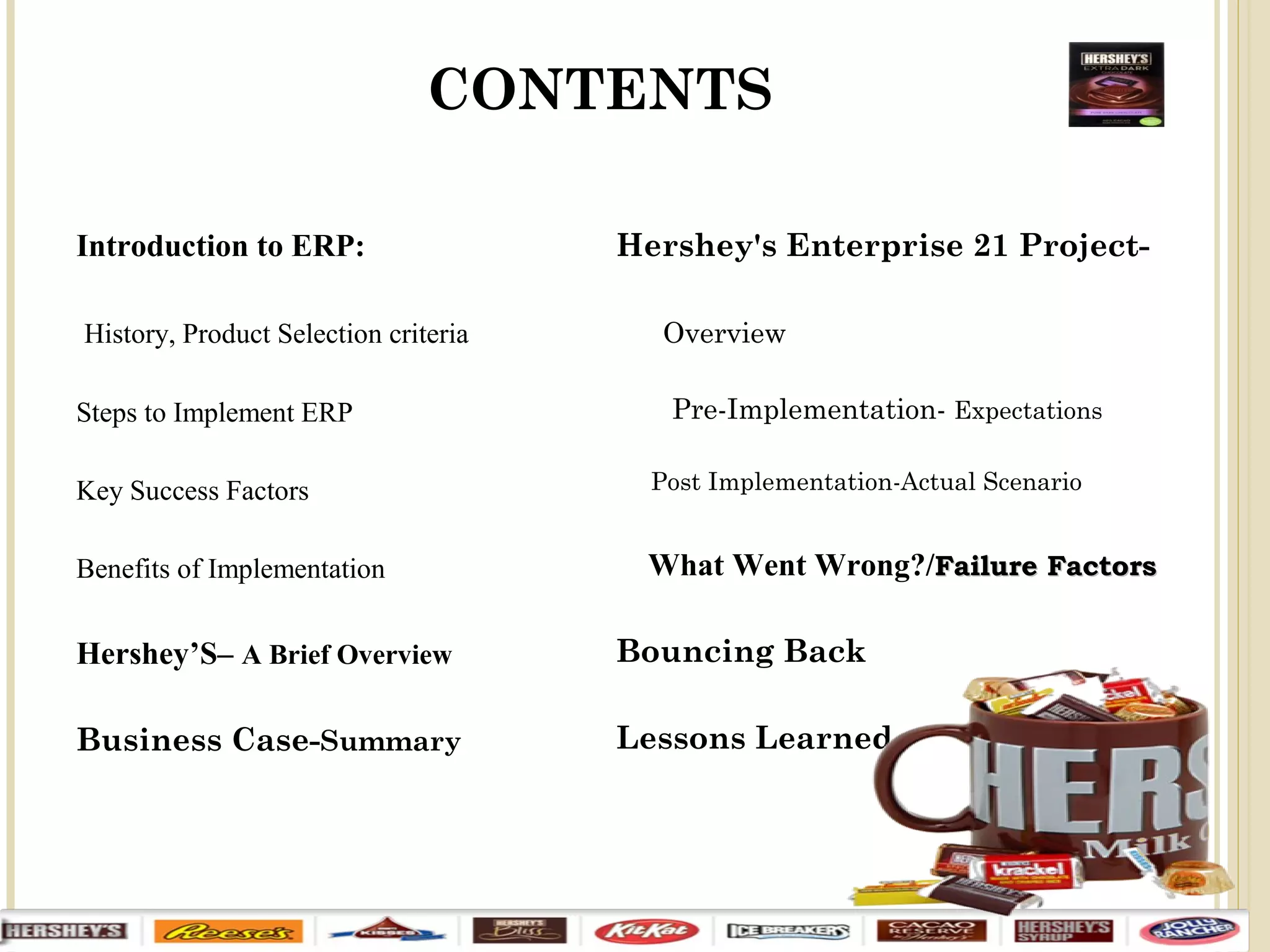 Hershey's case study.: ERP Implementation Failure | PPT