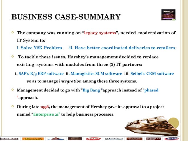 Hershey's case study.: ERP Implementation Failure | PPT
