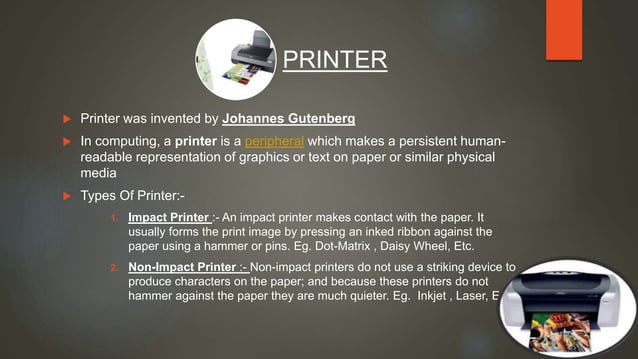 PPT on INPUT & OUTPUT DEVICES | PPTX
