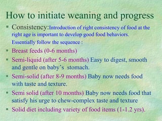 Weaning Food For Infants | PPT