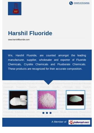 Harshil Fluoride, Vapi, Stannous Fluoride | PDF | Chemistry | Science