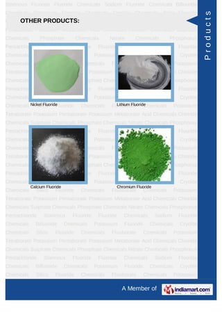 Harshil Fluoride, Vapi, Stannous Fluoride | PDF | Chemistry | Science