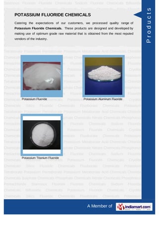 Harshil Fluoride, Vapi, Stannous Fluoride | PDF | Chemistry | Science