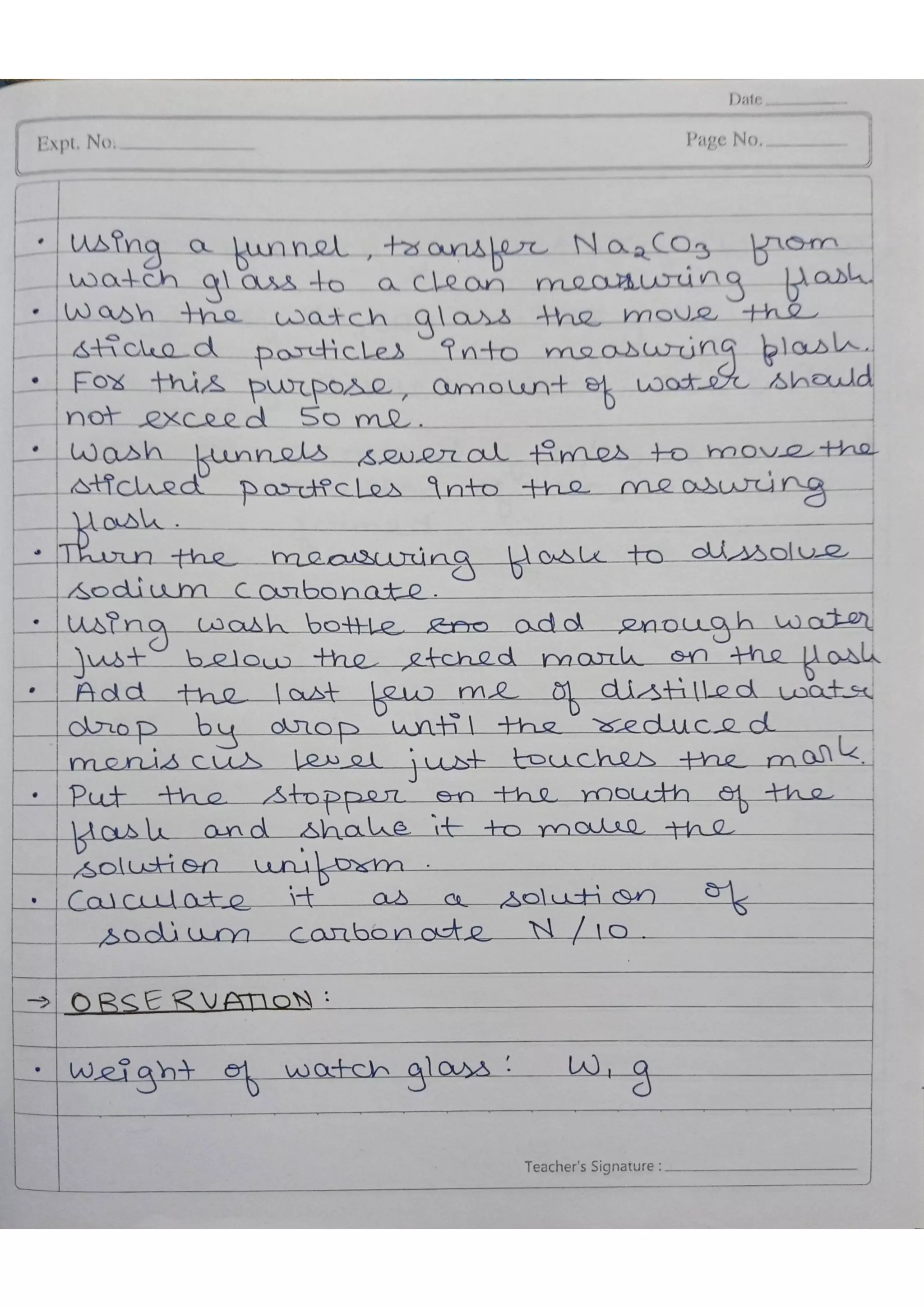 Class 11 Chemistry Practical File 2021-22 with Observationsa | PDF