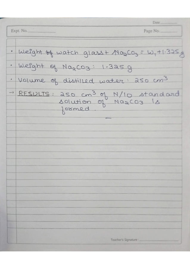 Class 11 Chemistry Practical File 2021-22 with Observationsa | PDF