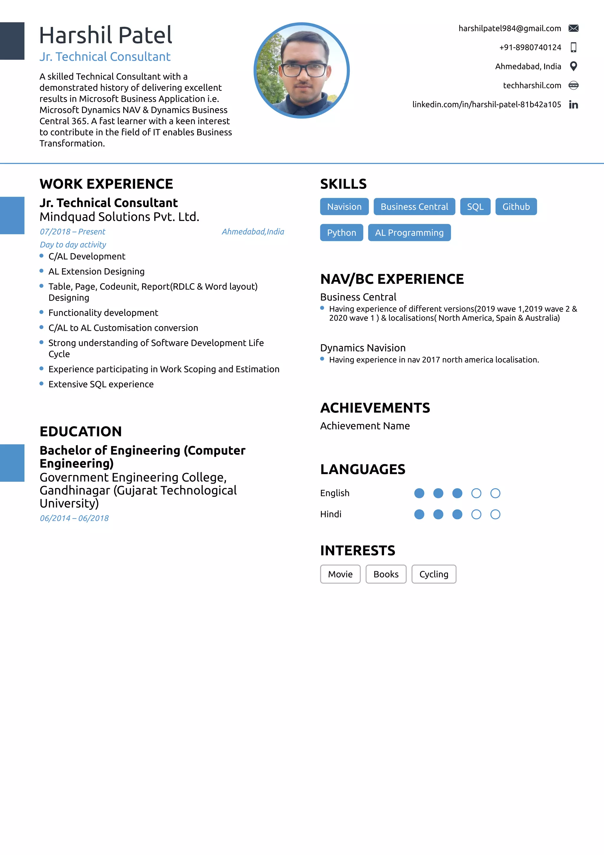 Harshil's resume | PDF