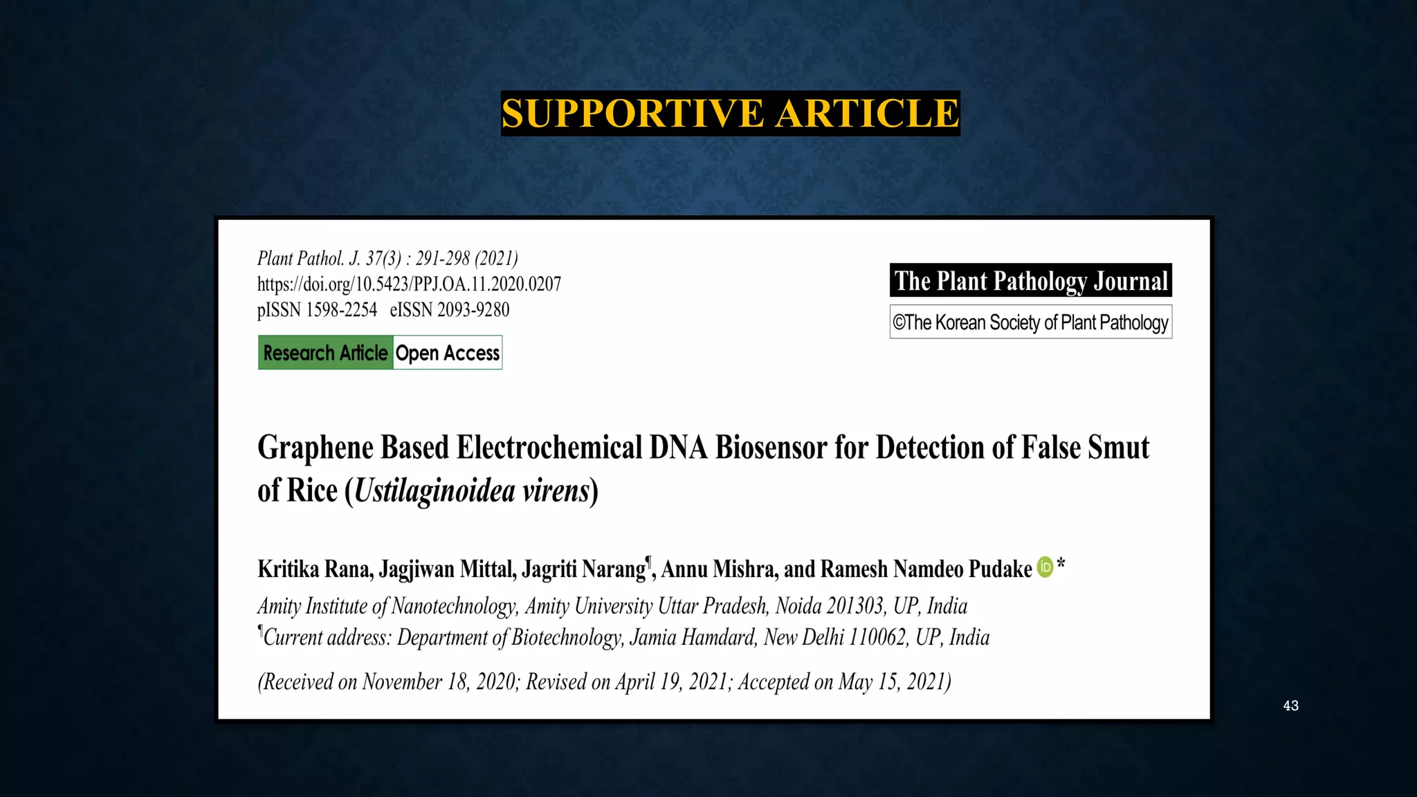 Biosensors in plant pathogen detection | PDF