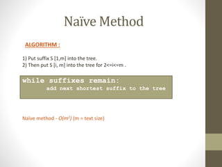 Suffix Tree and Suffix Array | PPTX