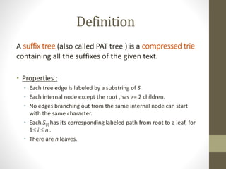 Suffix Tree and Suffix Array | PPTX