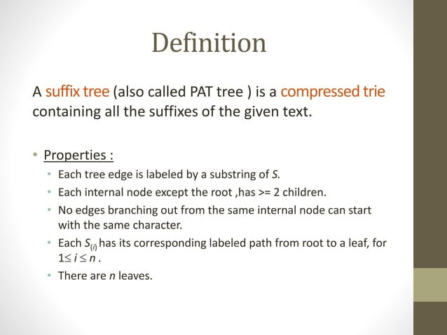 Suffix Tree and Suffix Array | PPTX