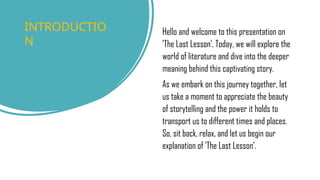 The last lesson by the author alphonse daudet | PPTX