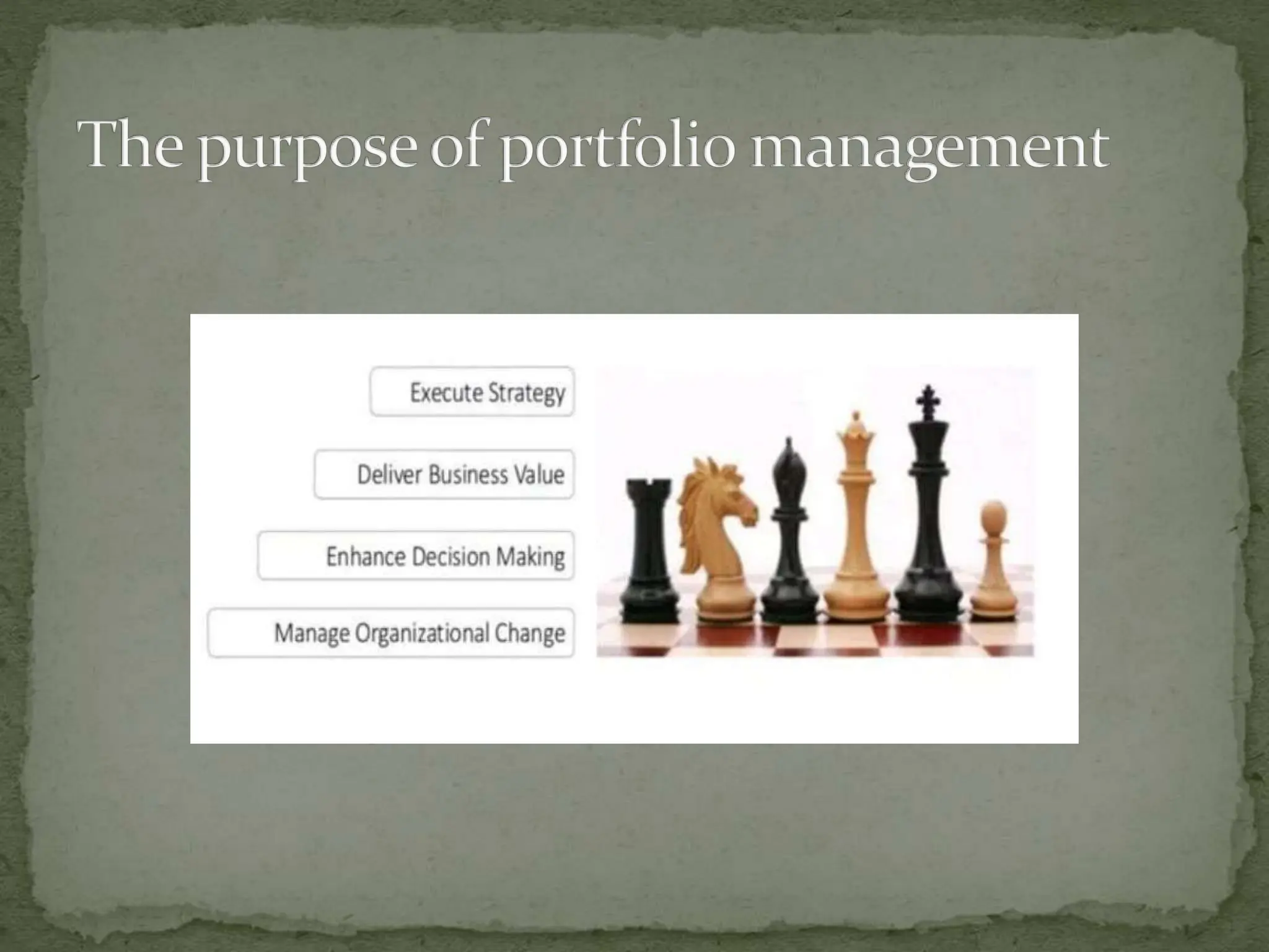 Portfolio management bcom presentations | PPTX