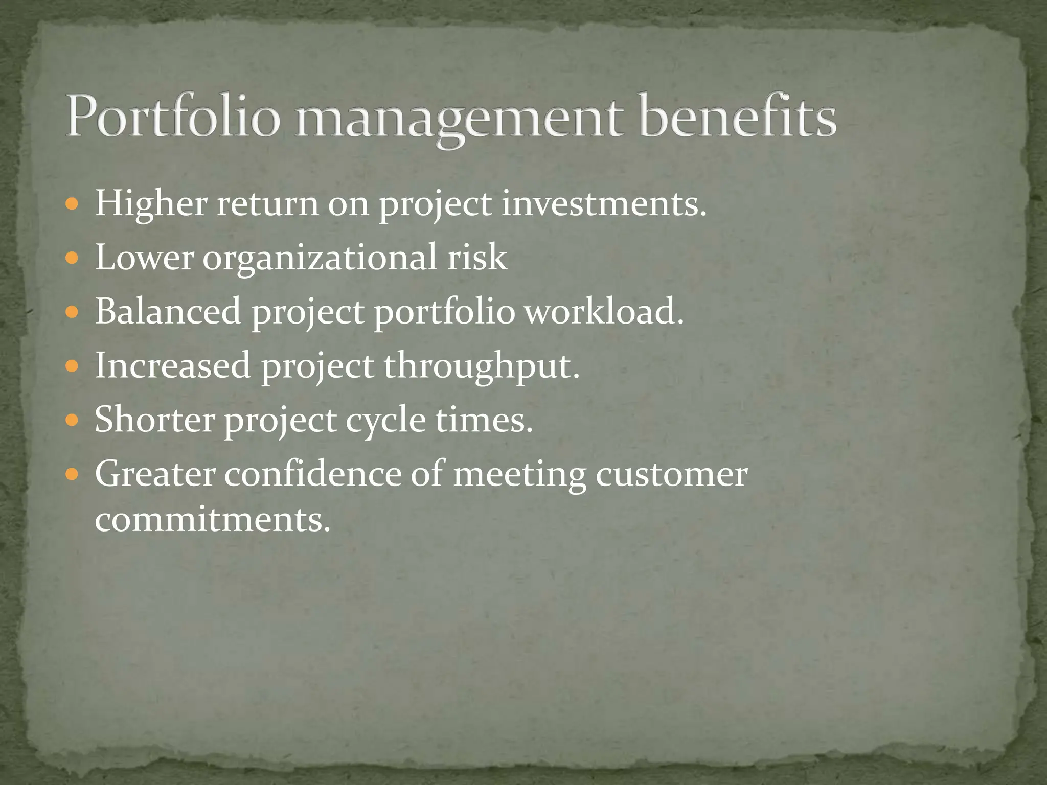 Portfolio management bcom presentations | PPTX