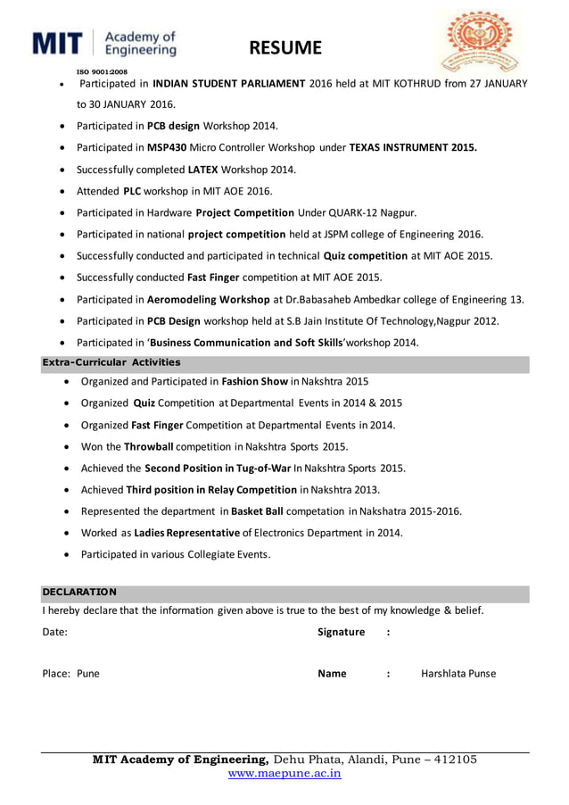 Harshlata punse cv1 | PDF