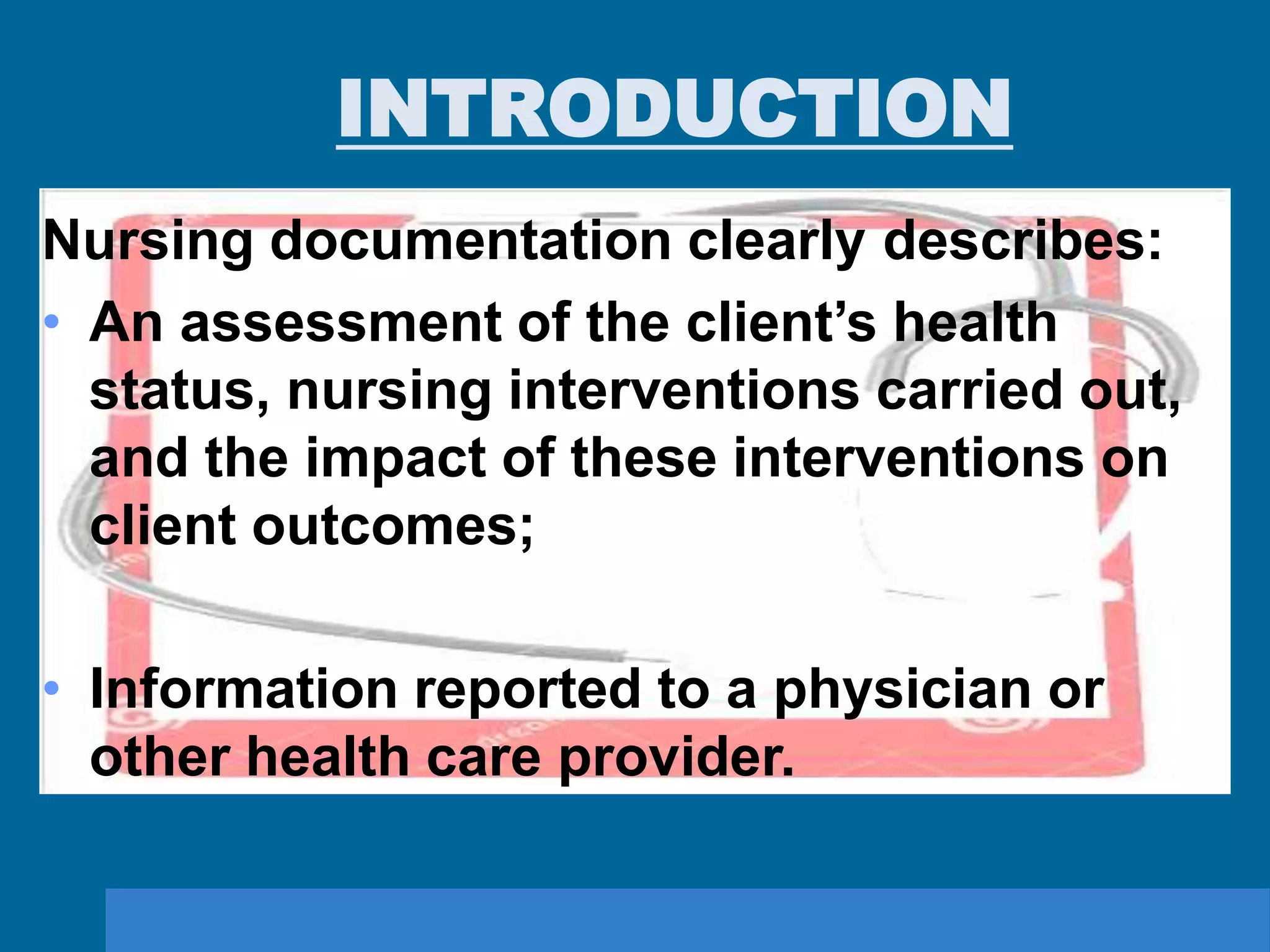DOCUMENTATION OF NURSING PROCESS | PPT