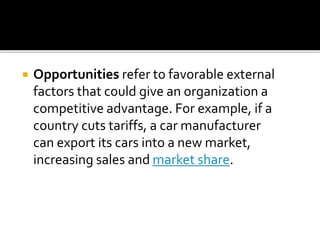 presentation on swot analysis by harsh mishra | PPT