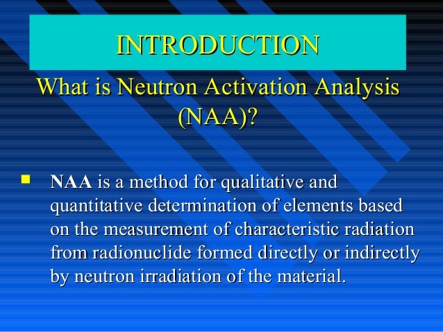 2018 HM NEUTRON ACTIVATION ANALYSIS