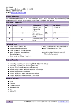 Harsh patel | PDF | Programming Languages | Computing