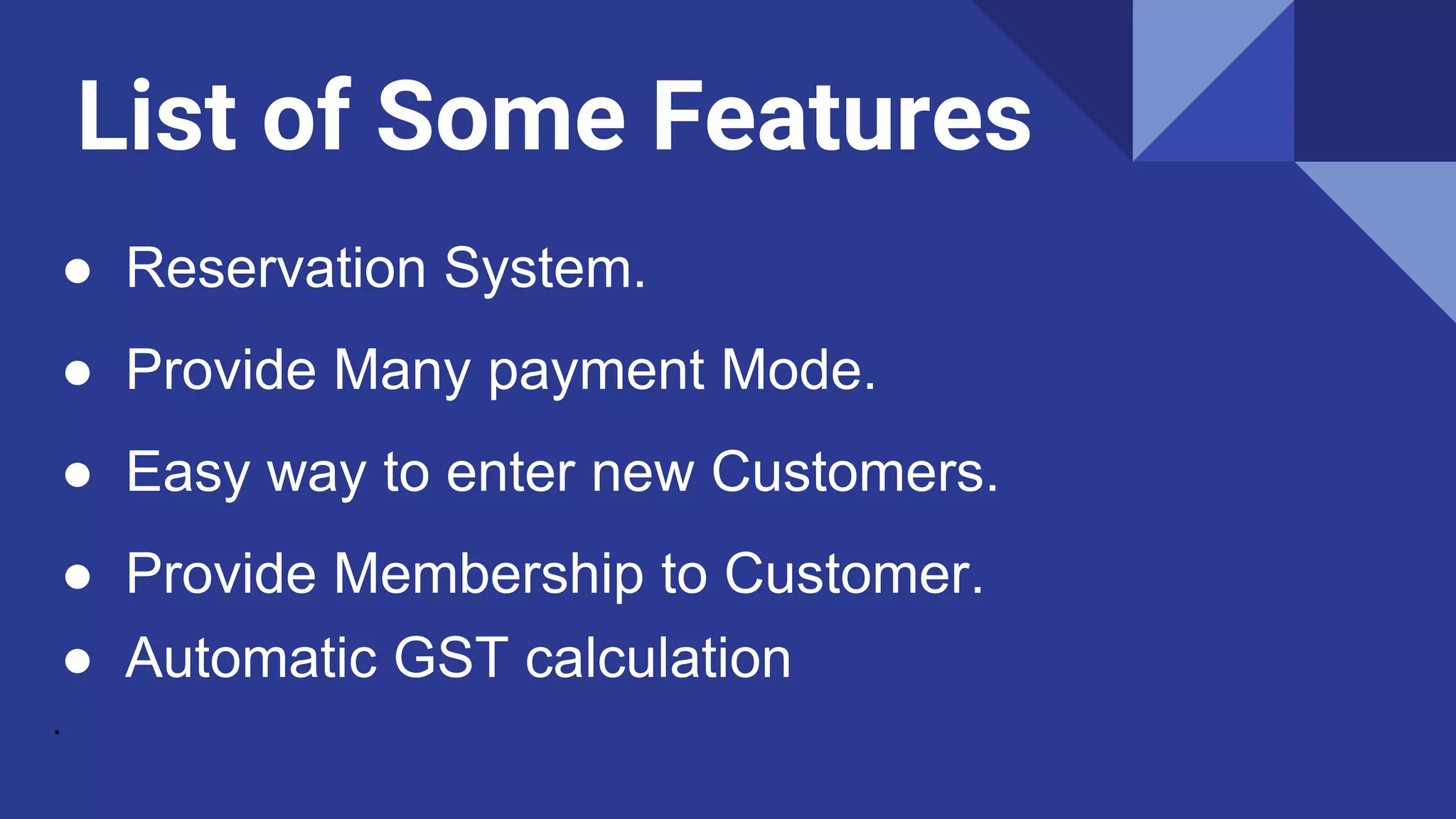 Harsh Mathur Restaurant Billing System project ppt | PPTX