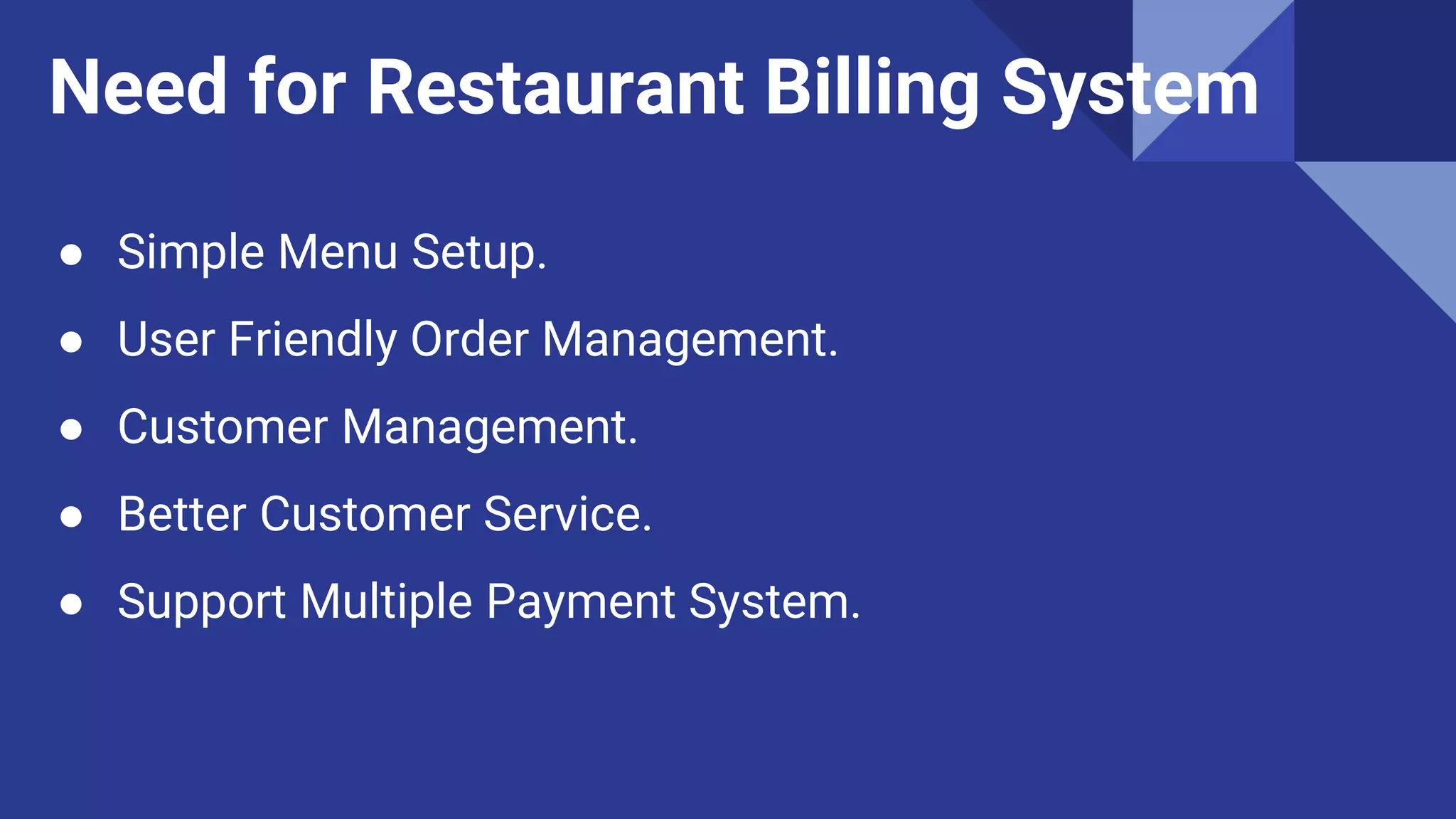Harsh Mathur Restaurant Billing System project ppt | PPTX