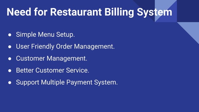 Harsh Mathur Restaurant Billing System project ppt | PPT