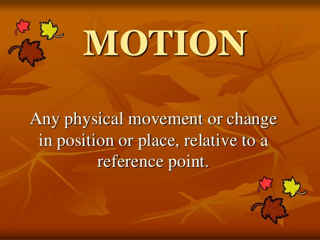 Motion and it's laws