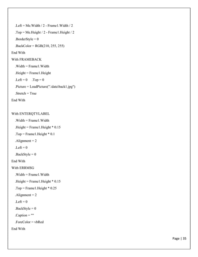 Harsh Mathur Final Year Project Report on Restaurant Billing System | PDF