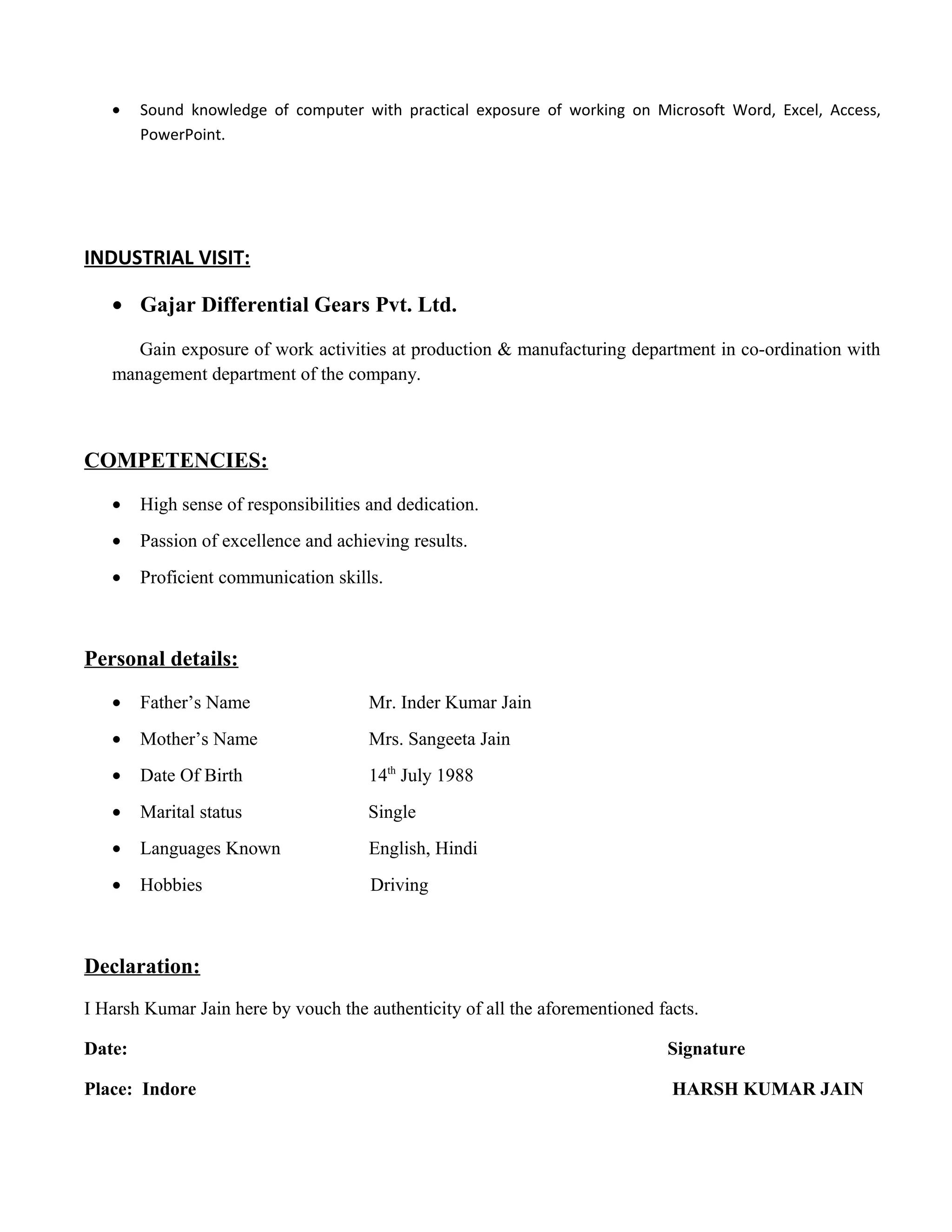 Harsh resume | PDF