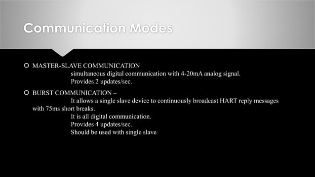 HART protocol for network data communication | PPT