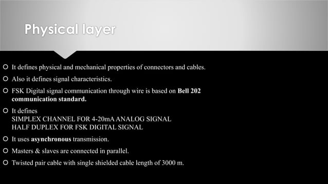 HART protocol for network data communication | PPT