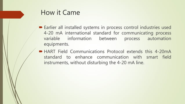 Hart - Highway Addressable Remote Transducer Protocol | PPT