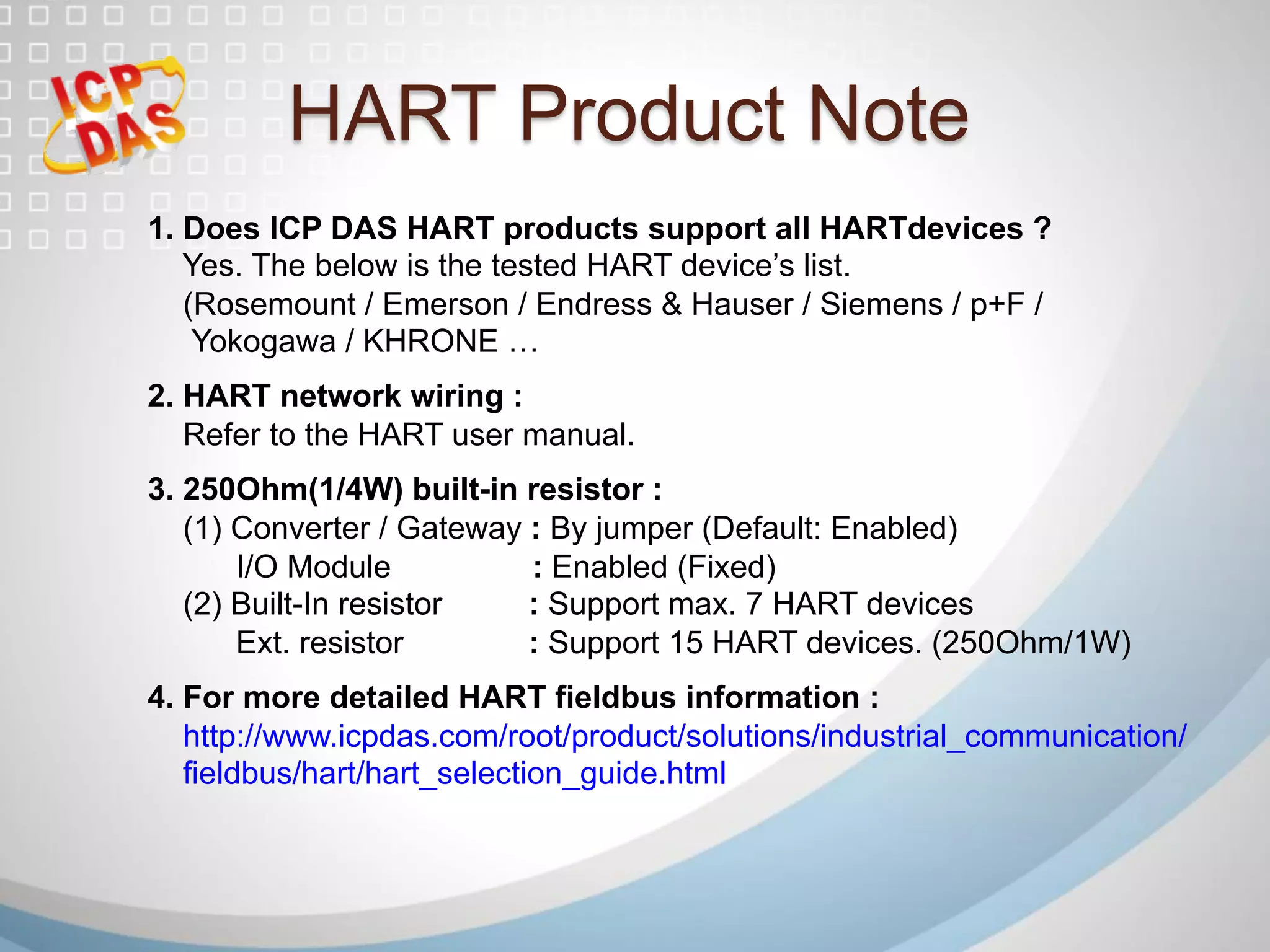 Hart Protocol by ICPDAS | PPT