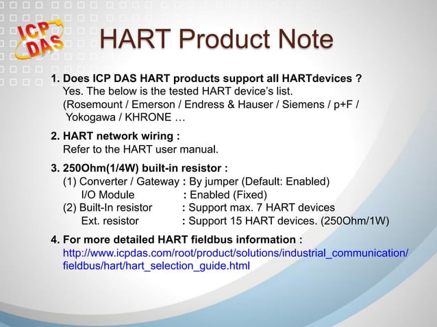 Hart Protocol by ICPDAS | PPT